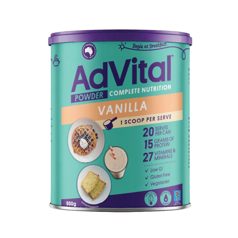 AdVital Nutritionally Complete Vanilla Powder (500g) Foods ﻿Online Australia | FodShop