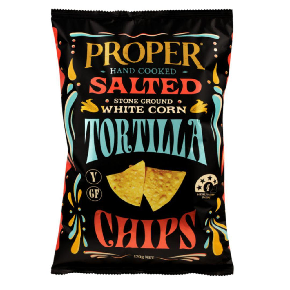 Proper Crisps Tortilla Chips - Salted (170g) Foods ﻿Online Australia ...