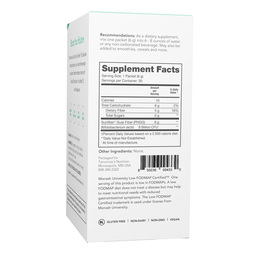 Tomorrow's Nutrition Sunfiber GI Partially Hydrolysed Guar Gum PHGG ...