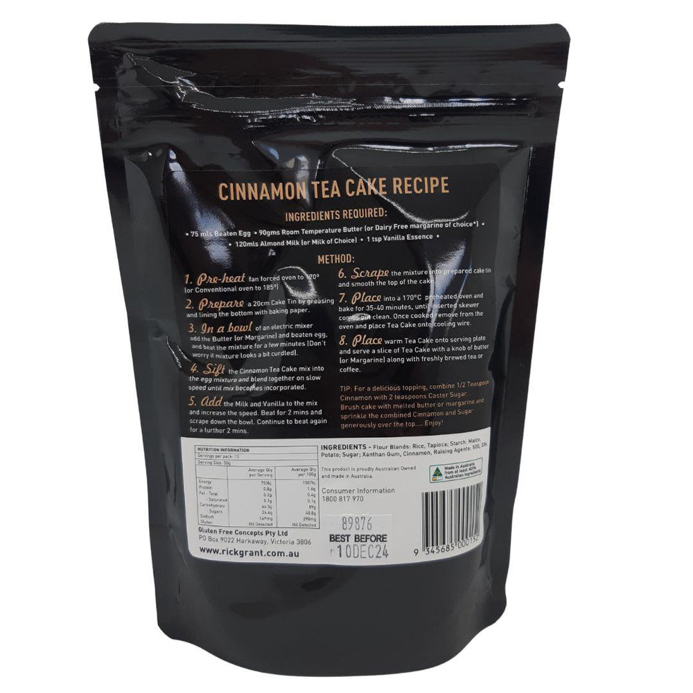 Rick Grant's Cinnamon Tea Cake Mix (430g) Foods ﻿Online Australia | FodShop